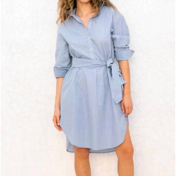 MERSEA | Dresses | New Mersea Essential Shirt Dress In Blue Stripes ...